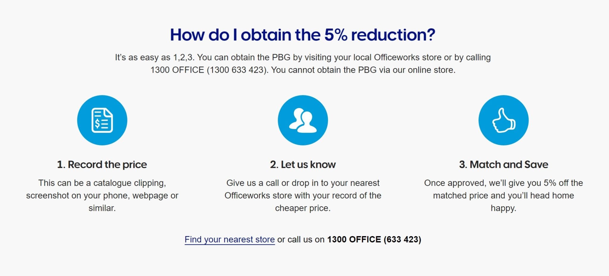 Does Officeworks Price Match instore or online?