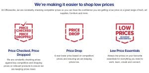 Does Officeworks Price Match instore or online?