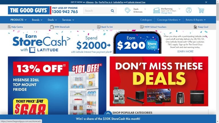 Does The Good Guys price match instore or online?