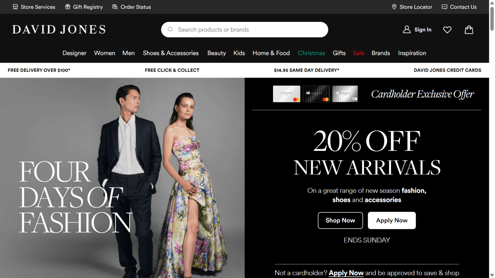 Does David Jones Price Match instore and online?